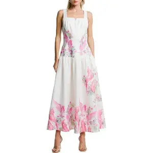CIEBON Marsella Printed Maxi Sundress - Cream Multi