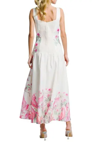 CIEBON Marsella Printed Maxi Sundress - Cream Multi