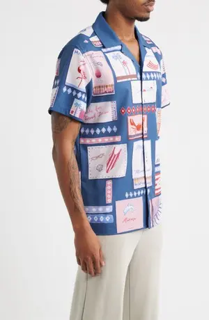 MAVRANS Match Box Graphic Camp Shirt