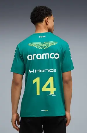 PUMA X Amf1 Fernando Alonso Replica Performance Graphic T-shirt - Green Lux