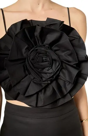 English Factory 3d Floral Crop Top