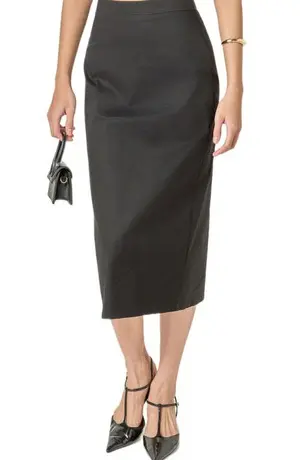 English Factory High Waist Column Midi Skirt
