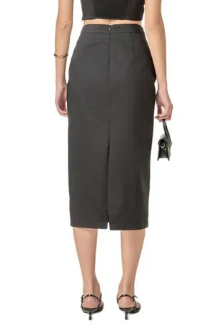 English Factory High Waist Column Midi Skirt