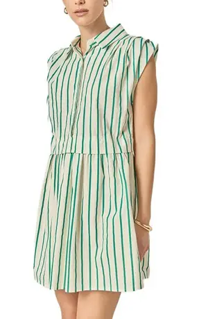 English Factory Stripe Sleeveless Cotton Dress