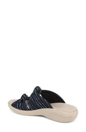 LIFESTRIDE Caring Slide Sandal - Navy/blue Multi