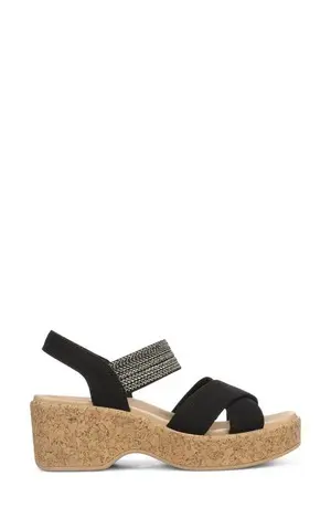 LIFESTRIDE Verity Platform Wedge Sandal - Black