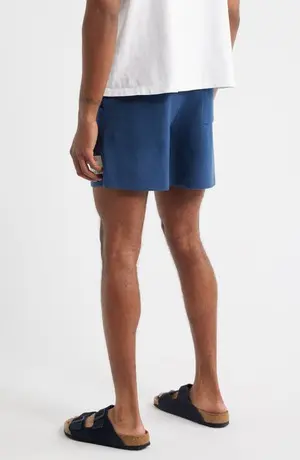 MAVRANS Out Of Office Drawstring Knit Shorts - Blue