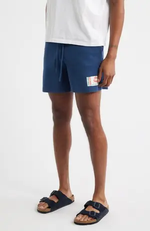 MAVRANS Out Of Office Drawstring Knit Shorts - Blue
