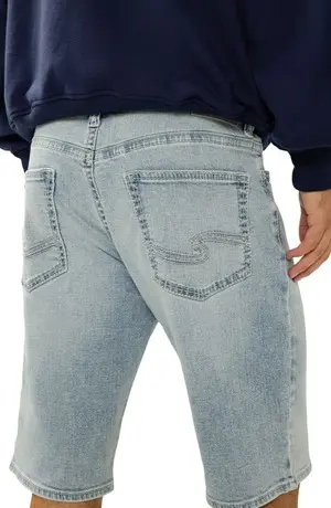 SILVER JEANS CO. Gordie Relaxed Fit Denim Shorts