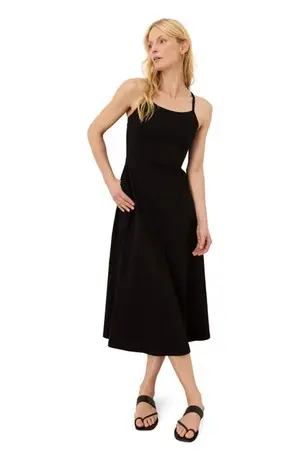PACT Fit & Flare Midi Dress - Black