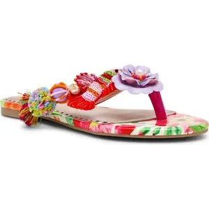 Betsey Johnson Doloris Bead & Sequin Flip Flop
