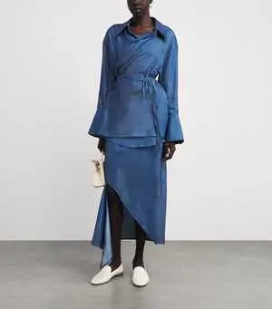 Palmer//harding Motion Denim Midi Skirt