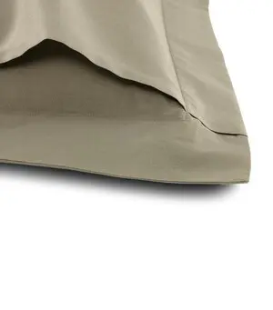 YVES DELORME Triomphe Kaki Square Oxford Pillowcase - Green