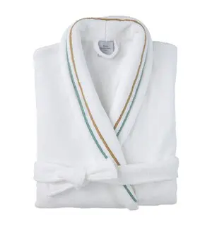 YVES DELORME Cotton-modal Embroidered Villa Bathrobe
