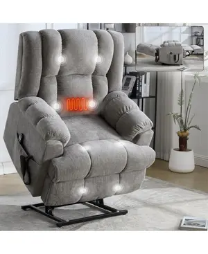 STREAMDALE FURNITURE Power Lift Recliner With Heat & Massage - Light Gray