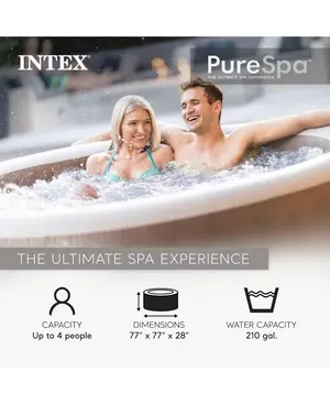 INTEX Purespa 4-person Bubble Massage Inflatable Hot Tub Spa Set
