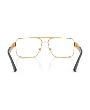 Versace Square Frame Eyeglasses - Gold