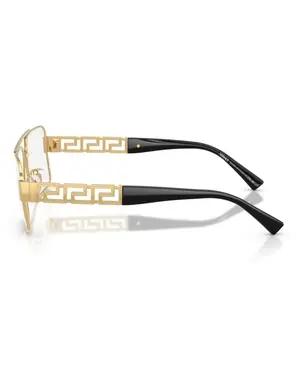 Versace Square Frame Eyeglasses - Gold