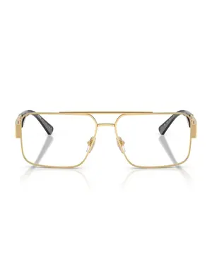 Versace Square Frame Eyeglasses - Gold