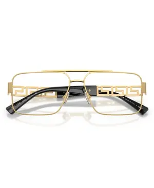 Versace Square Frame Eyeglasses - Gold