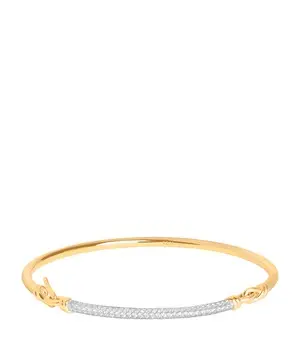 ASTRID & MIYU Plated Knot Bangle - Gold