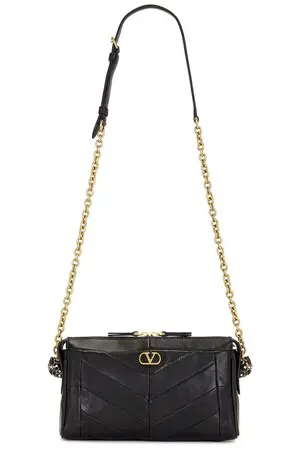 Valentino Garavani Panthea Small Shoulder Bag Nero