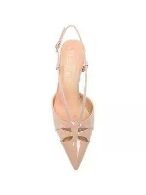 JULIE DEE Cut-out Slingback Heeled Pumps