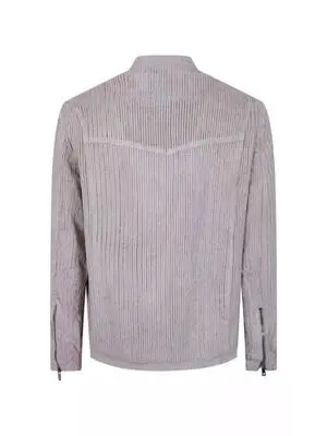 GIORGIO BRATO Perforated Zip Jacket - Grey