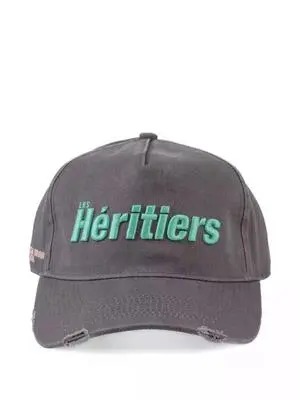 LES HÉRITIERS Logo-embroidered Baseball Cap - Grey