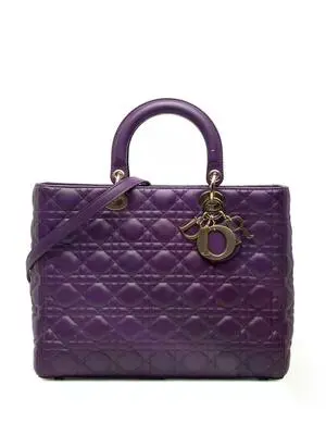 Dior 2012 Large Lady Satchel - Purple