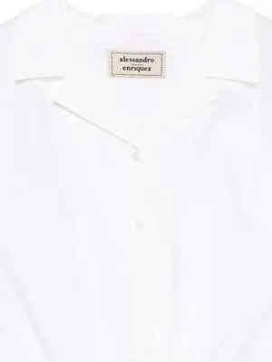 ALESSANDRO ENRIQUEZ Knot-detail Shirt - White