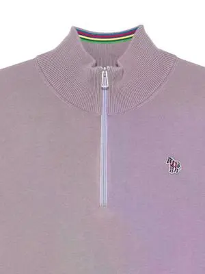 Paul Smith Zip-neck Sweater With Zebra Logo