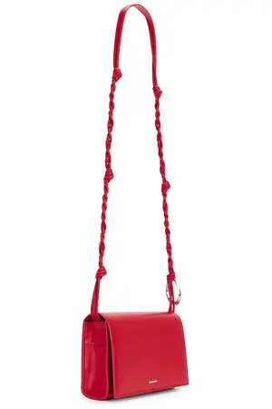 JIL SANDER Tangle Horseshoe Wallet On Strap - Red
