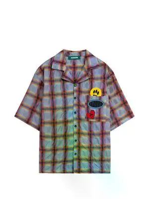 BARROW Patch Plaid Shirt - Red