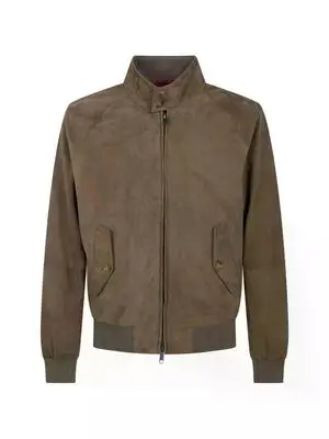 BARACUTA Suede Bomber Jacket