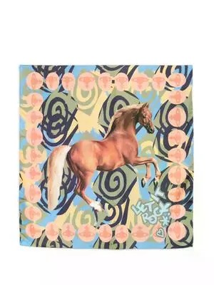 VIVIENNE WESTWOOD Horse Scarf - Green