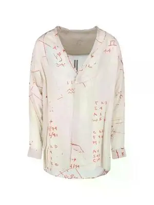 Rick Owens Graphic Long-sleeve Shirt - Neutrals