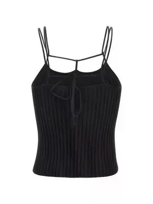 A. ROEGE HOVE Corin Ribbed Knit Tank Top - Black