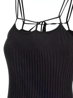 A. ROEGE HOVE Corin Ribbed Knit Tank Top - Black