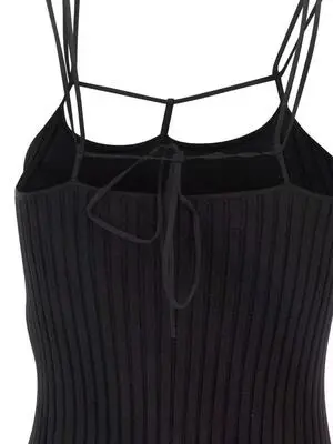 A. ROEGE HOVE Corin Ribbed Knit Tank Top - Black