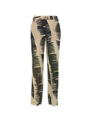 KAOS Brushstroke Print Straight Trousers