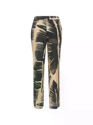 KAOS Brushstroke Print Straight Trousers