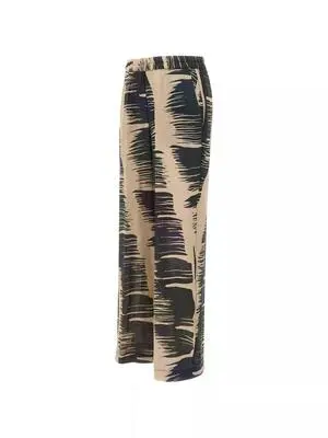 KAOS Brushstroke Print Straight Trousers