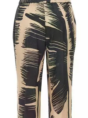 KAOS Brushstroke Print Straight Trousers