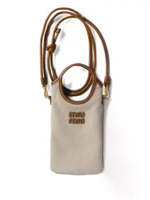 Miu Miu Canvas Smartphone Case - Neutrals