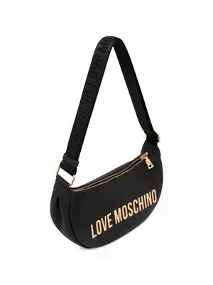 Moschino Logo Shoulder Bag - Black