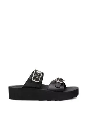 Moschino Buckle Strap Platform Sandals