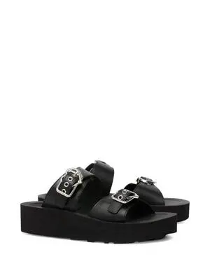 Moschino Buckle Strap Platform Sandals