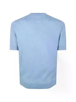FILIPPO DE LAURENTIIS Short Sleeve Textured Knit Top