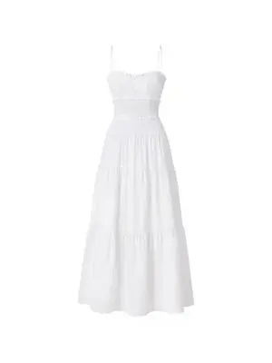Michael Kors Shirred Tiered Maxi Dress